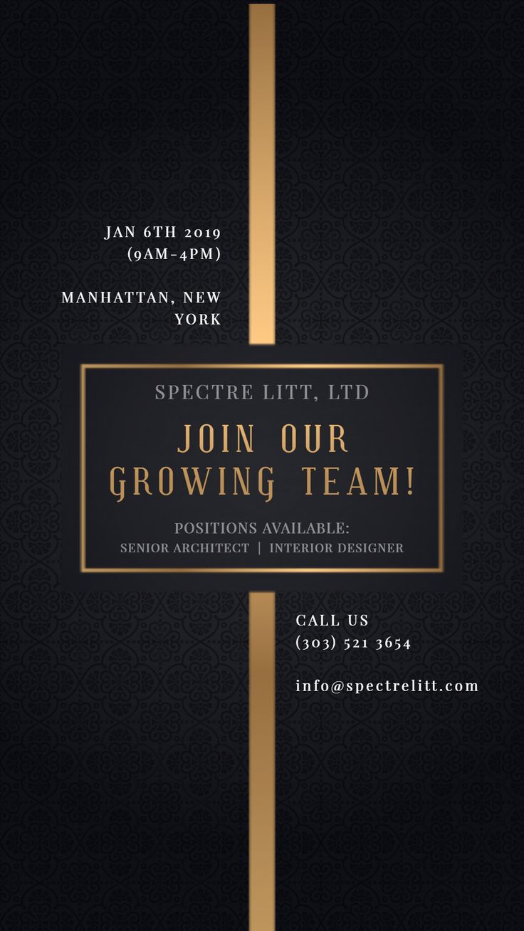 Black Regal Corporate Job Vacancy Instagram Story Ad Template