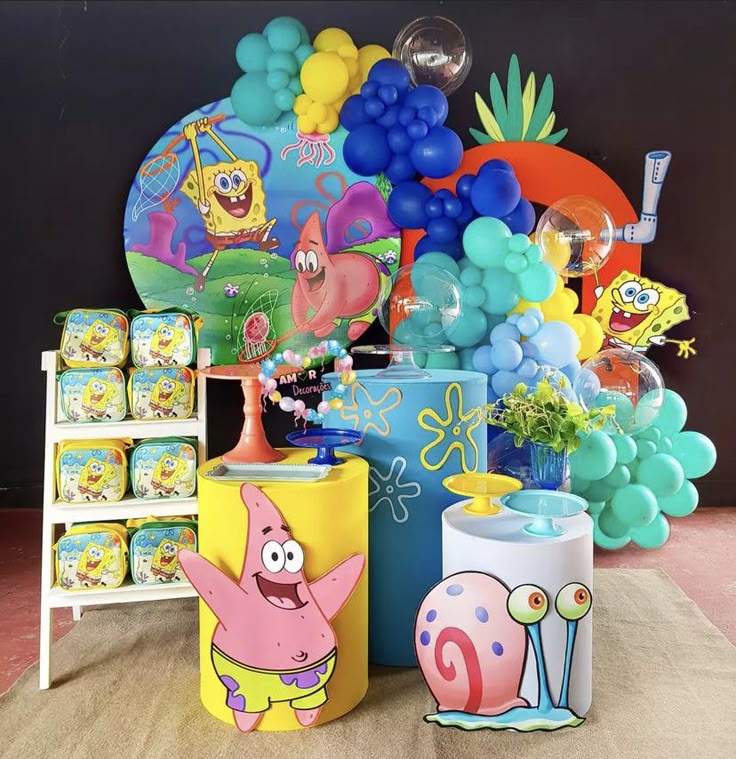 Decor Bob Esponja Bob Esponja Fiesta Bob Esponja Cumpleaños Fiesta