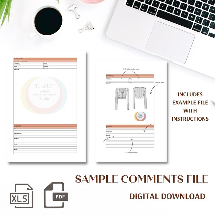 Tech Pack Sample Comments File Excel Garment Sample Comments Sheet Tech Pack File Prototype