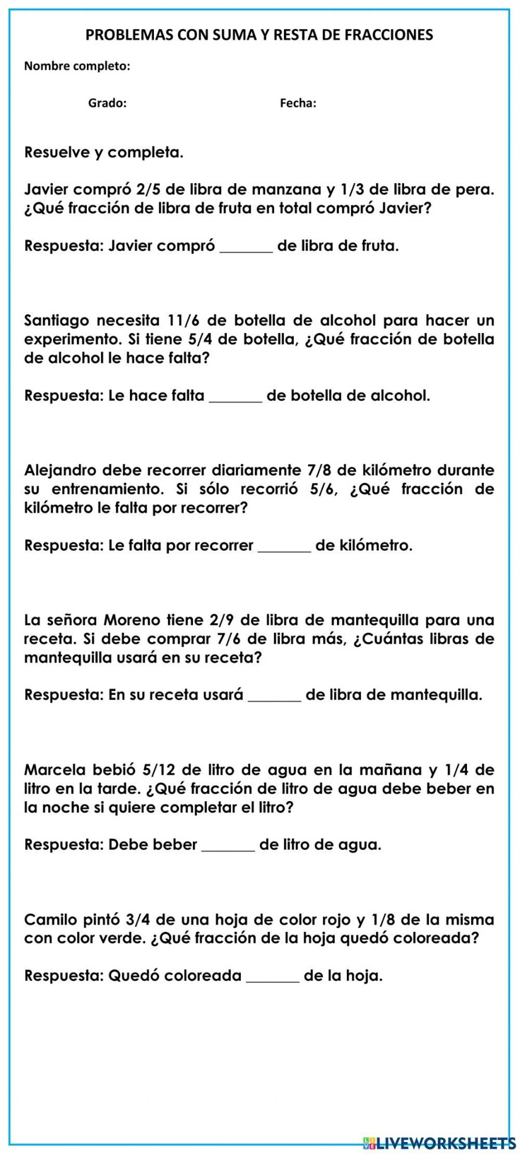 Problemas Con Suma Y Resta De Fracciones Activity Liv - vrogue.co Problemas Con Suma Y Resta De Fracciones Activity Liv - vrogue.co
