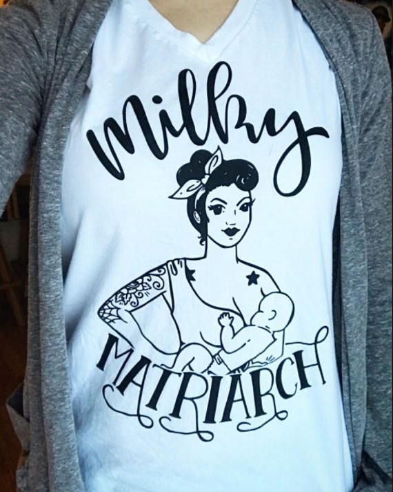 Milky Matriarch Rosie Tattooed Mom Trendy Mama Tee Breastfeeding Milk