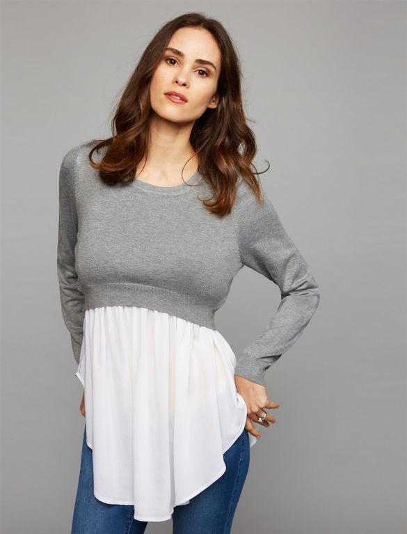 A Pea In The Pod Ripe Lift Up Mock Layer Nursing Top Vestiti