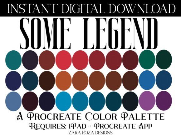 Some Legend Procreate Color Palette Graphic By Zararozadesigns