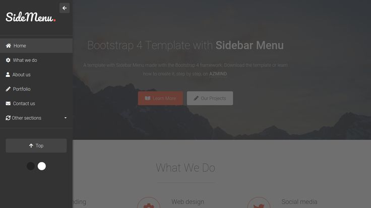 Bootstrap 4 Sidebar Menu | Web design, Templates, Sidebar Bootstrap 4 Sidebar Menu | Web design, Templates, Sidebar