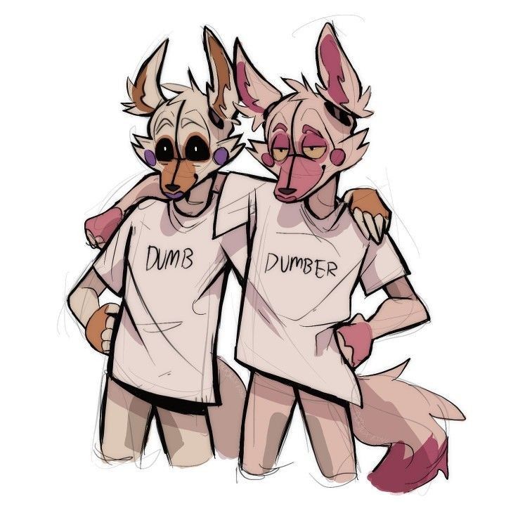 Lolbit And Funtime Foxy ππ§‘π€ π©·π€ Furry Art Fnaf Drawings Fnaf Funny