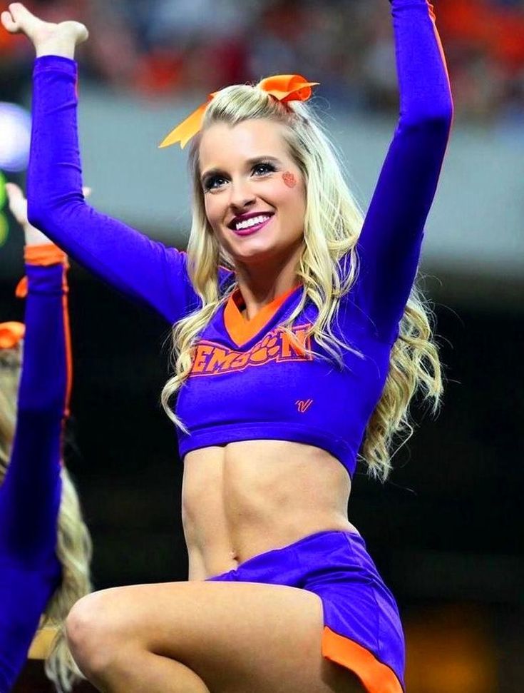 See More Clemson Cheerleaders Here Cheerleader Girl Cheerleading