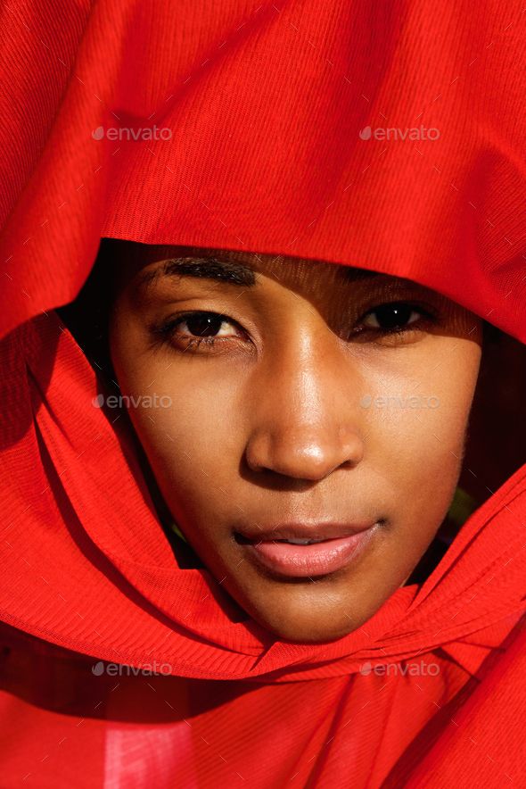 Attractive Young African Woman In Beautiful Headdress African Women