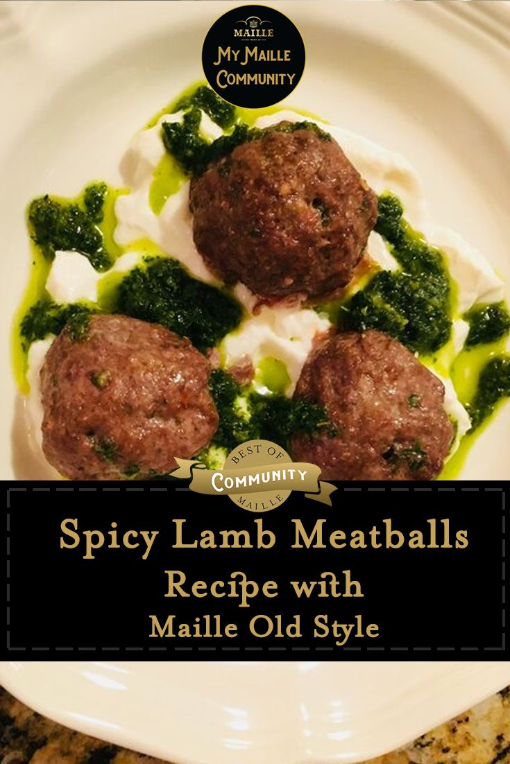 Spicy Lamb Meatballs With Raisin Pesto Lamb Meatballs Lamb Meatball