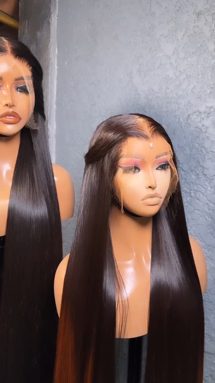 Free Shipping Silky Straight Human Hair 180 Density Hd Lace Front Wig