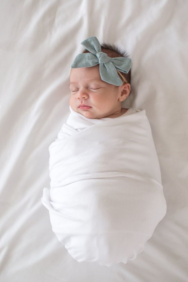 Knit Swaddle Blanket Dove Фотосессии для новорожденных Фото