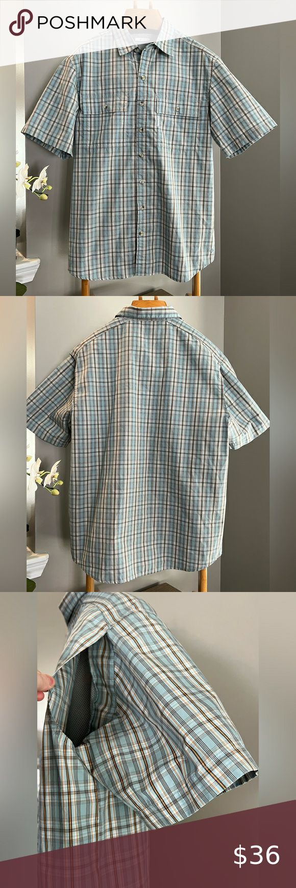 Columbia Omni Shade Button Up Shirt Lg Columbia Omni Button Up Shirts Shades Shop My Closet