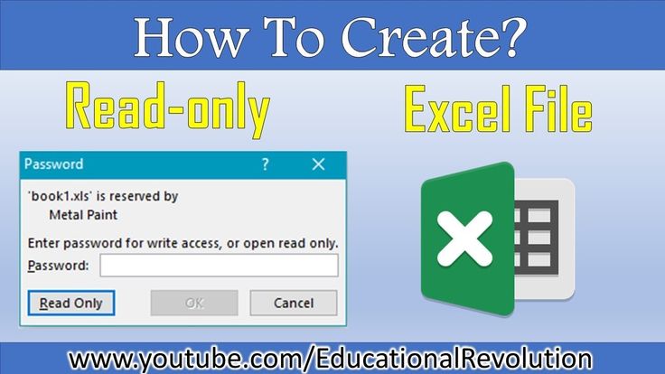 How To Create A Read Only Excel File