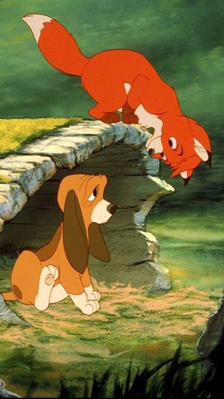 Pin By Zafiro☕ On Movies Disney Drawings The Fox And The Hound Old Disney