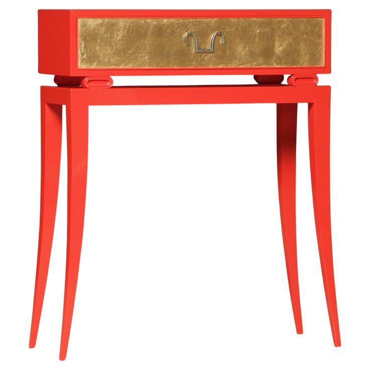 Tommi Parzinger for Charak Modern Gold Leaf Console, c 1949, Signed ... Tommi Parzinger for Charak Modern Gold Leaf Console, c 1949, Signed ...