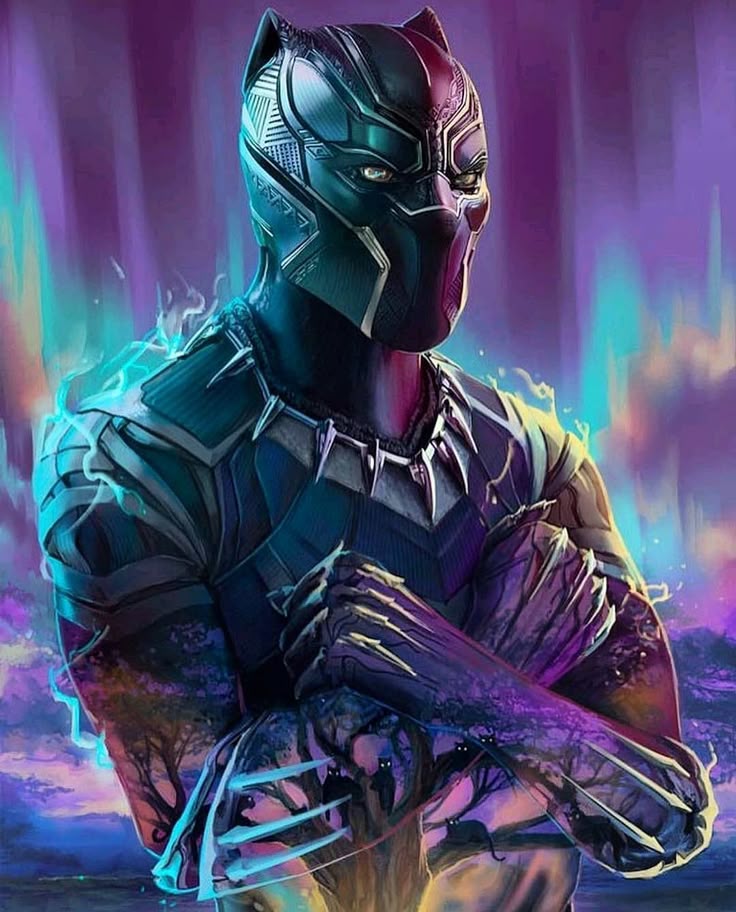 Black Panthers Mbaku And Wkabi Heroes Of Their Wakanda Dibujo De Pantera Negra Marvel