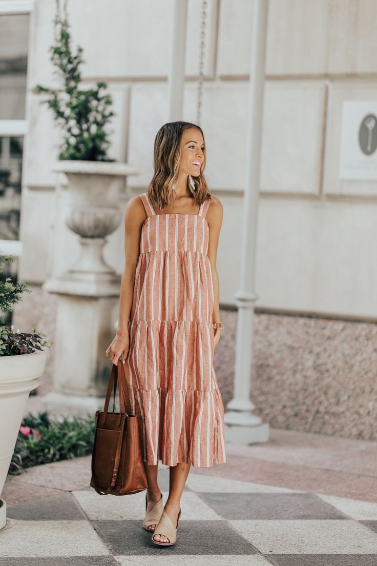 Country Chic Dresses Modest Dresses Casual Summer Dresses Maxi Dresses Striped Dress Summer
