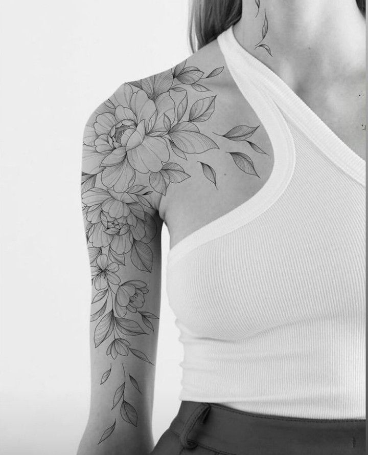 Pin By Emilly Andrade On Tatuagens Feminina Shoulder Sleeve Tattoos Floral Tattoo Shoulder
