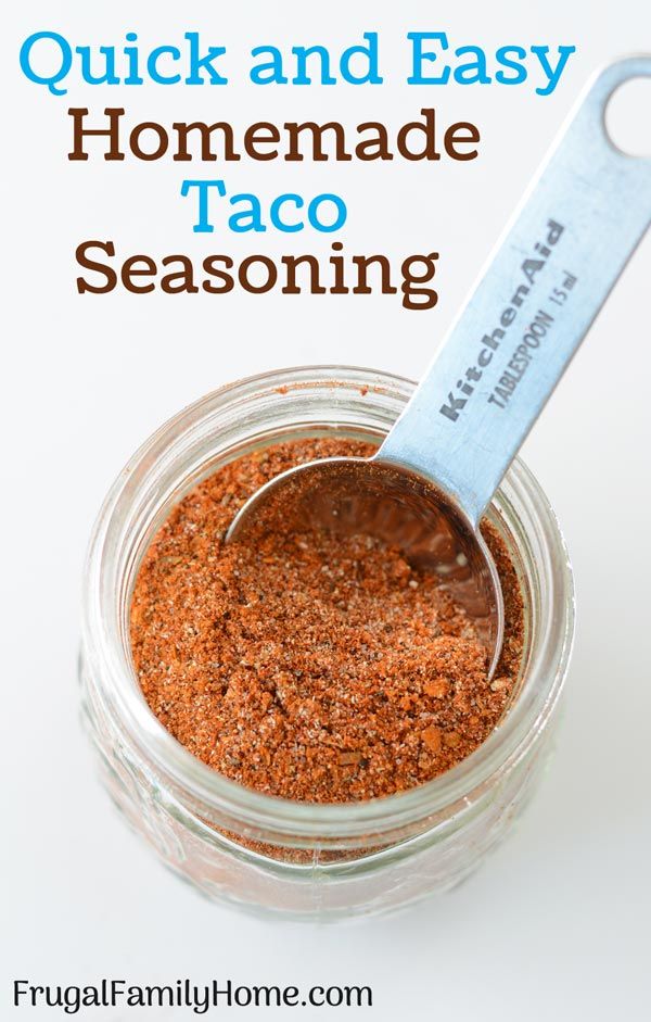 The Best Taco Seasoning Recipe ~ The Perfect Amount Of Spices Come