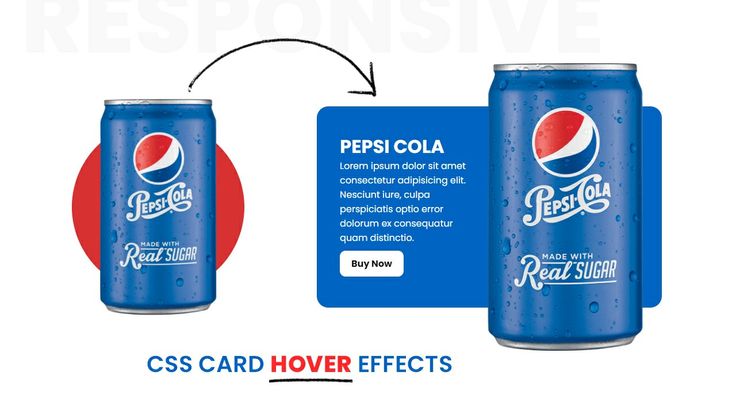 Css Responsive Card Hover Effects Pepsi Card Ui Design Card Ui Pepsi Css