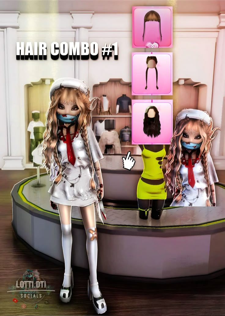 Evil Nurse Hair Hair Combos πββοΈ Full Post On My Tiktok Lottidti π΄ββ οΈ In 2024 Dress To