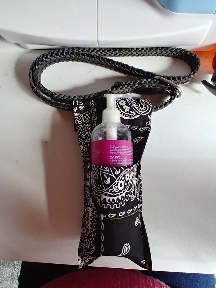 Diy Massage Oil Bottle Holder Simple And Easy With Just A Belt And Half Of A Bandana