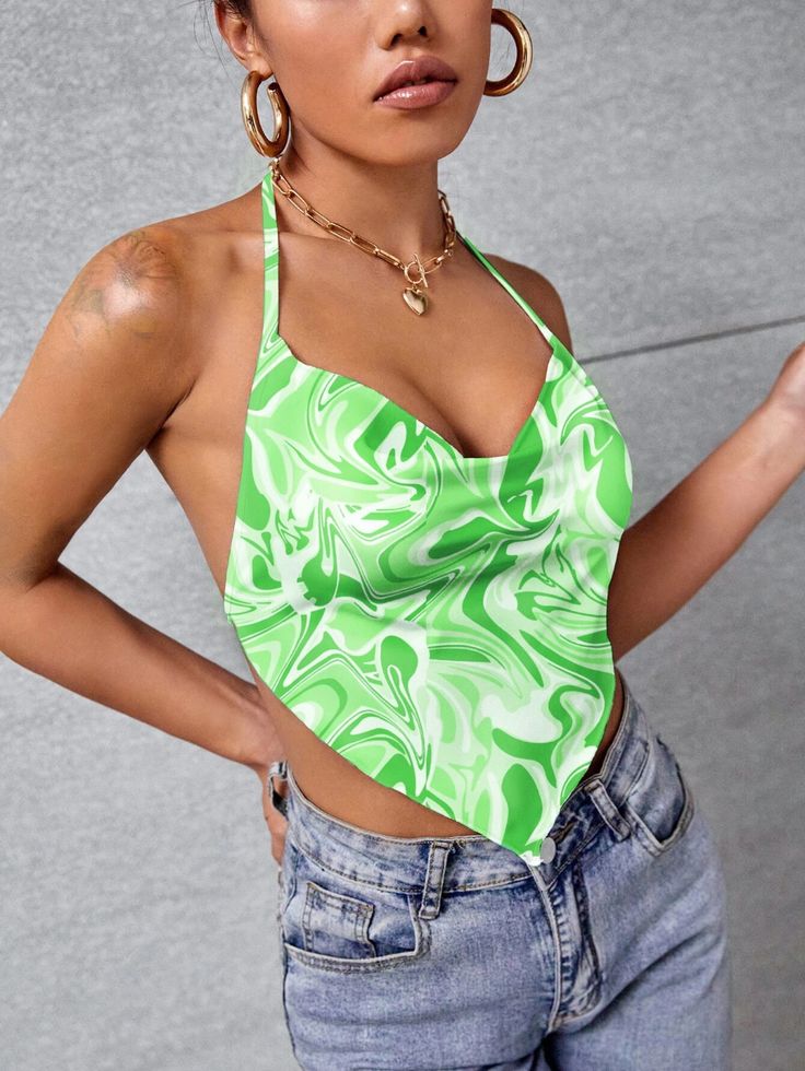 Tie Back Backless Halter Top Halter Tops Outfit Womens Halter Tops Tops