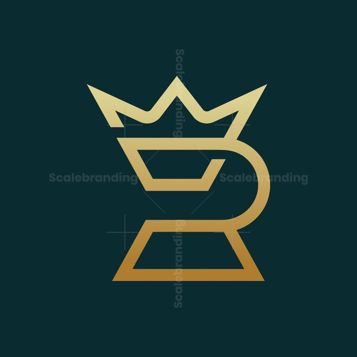 Letter R Crown Logo Letter R Crown Logo