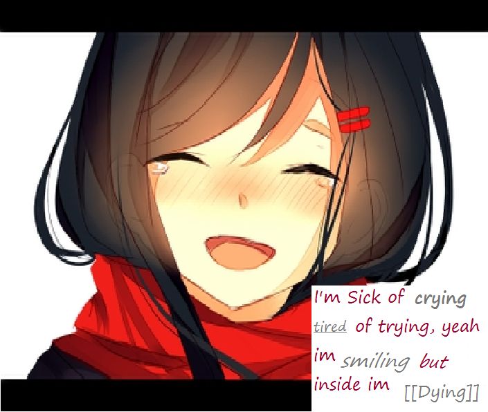 Anime Girl Crying And Smiling Anime Girl Crying Sad Anime Girl Neko Girl Sad Girl Anime Art