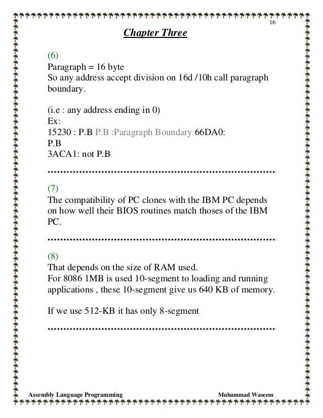 Assembly Language Programming And Organization Of Ibm Pc By Ytha Yu Assembly Language