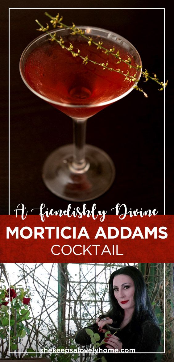 This Crimson Creepily Classy Morticia Addams Cocktail Is Made With Sake Hard Cider And A