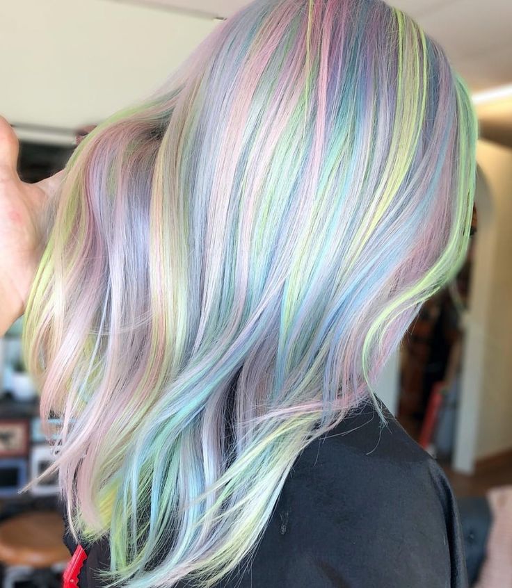 Pastel Rainbow Hair Color 🌈🌈🌈 Pastel Colorful Haircolor Pastel Rainbow Hair Pastel Hair