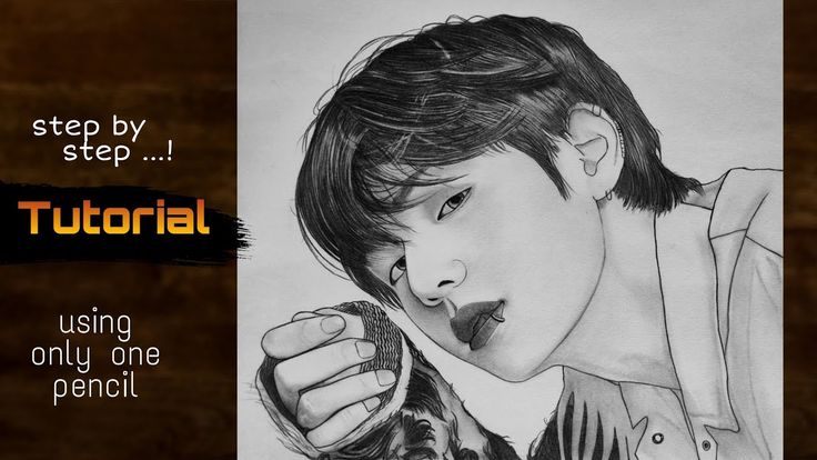 How To Draw Bts V Step By Step 💜 Bts Drawing Tutorials 1 Youcandraw Drawing Tutorial Bts