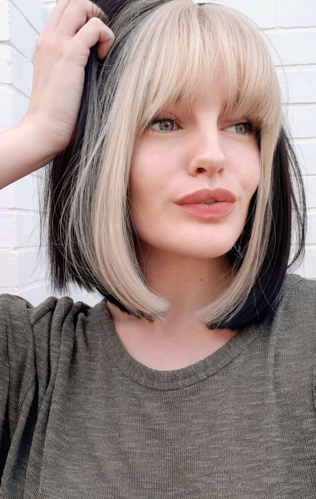 Blond Bangs Brown Hair Hair Color Crazy Hair Inspiration Color Hairstyles With Bangs