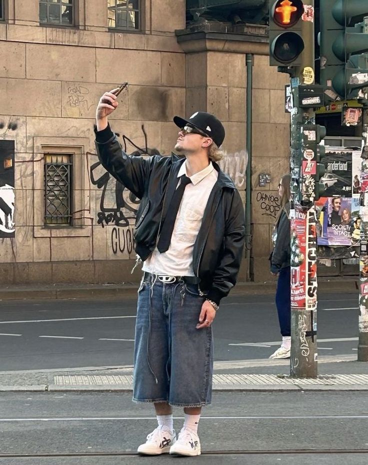 Male Streetwear Retro Jorts Ootd Fashion Grail Inspo Summer