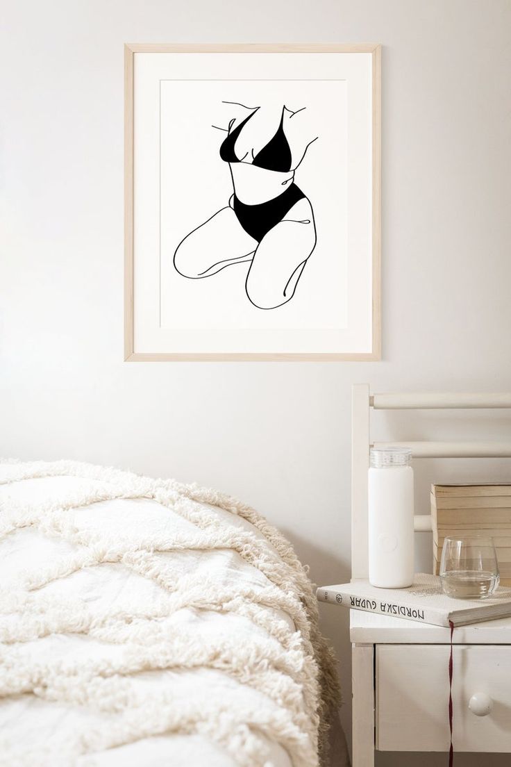 Body Positive Art Curvy Woman Line Art Black And White Etsy Body Positivity Art Positive