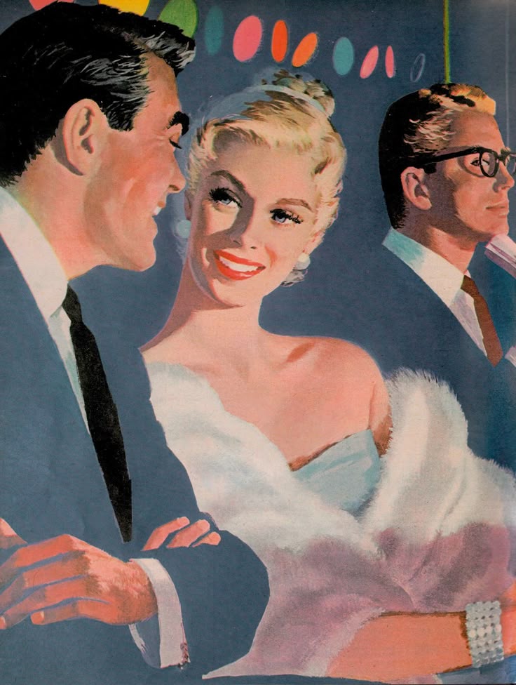 Jon Whitcomb Lifestyle Womans Mag Illustration 1959 Lady In White