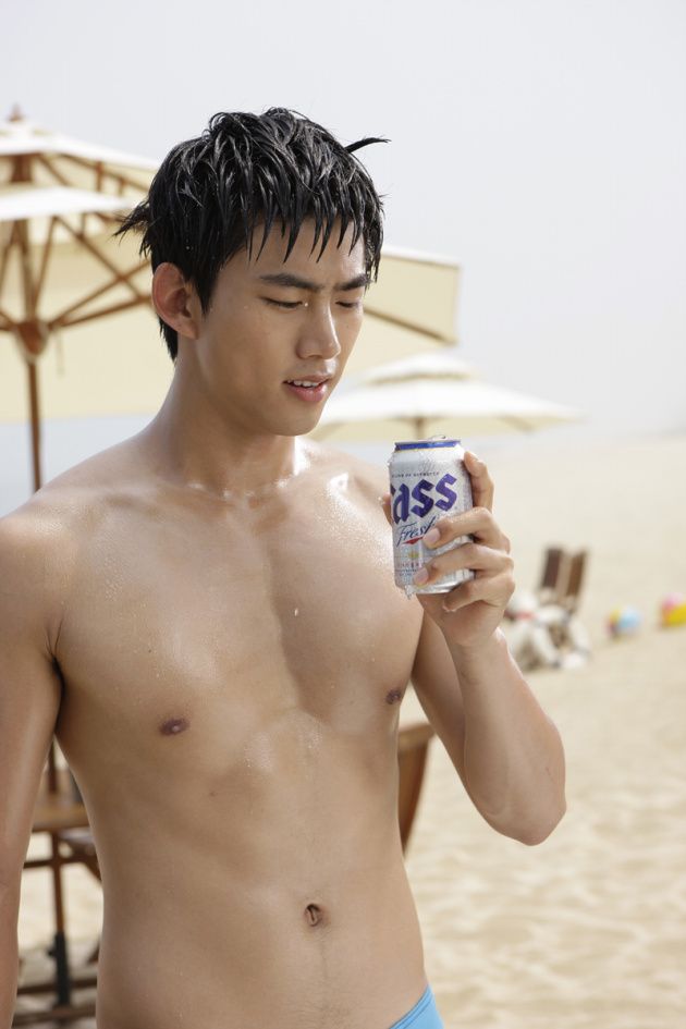 Taec For Cass Beer In 2024 Taecyeon Shirtless Celebrities Hot Korean Guys