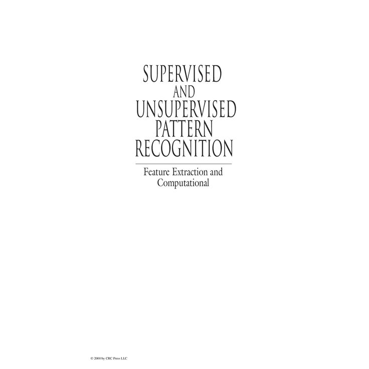 Supervised And Unsupervised Pattern Recognition Pdf Download Pattern Recognition Recognition