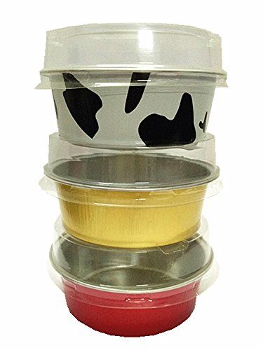 Mystar Set Of 24 3 34 Round Shape Non Stick Aluminum Cups Tarlet Pans Mini Pie Tins With
