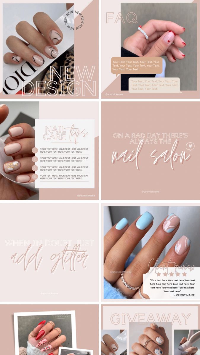 Nail Tech Instagram Post Template Nail Artist Instagram Posts Canva