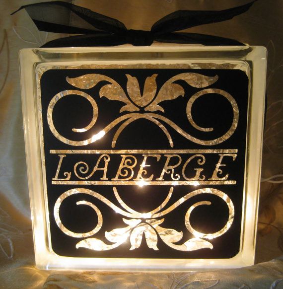 Personalized Lighted Glass Block Glass Blocks Lighted Glass Blocks Etsy