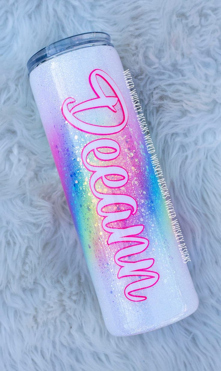 Unicorn Burst Glitter Tumbler Rainbow Glitter Tumbler Etsy Glitter