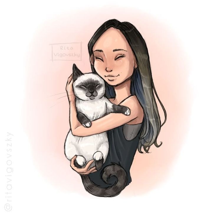 The Artist Shows The Beautiful Moments Of Living With Cats Cats Art Drawing Cute Cartoon