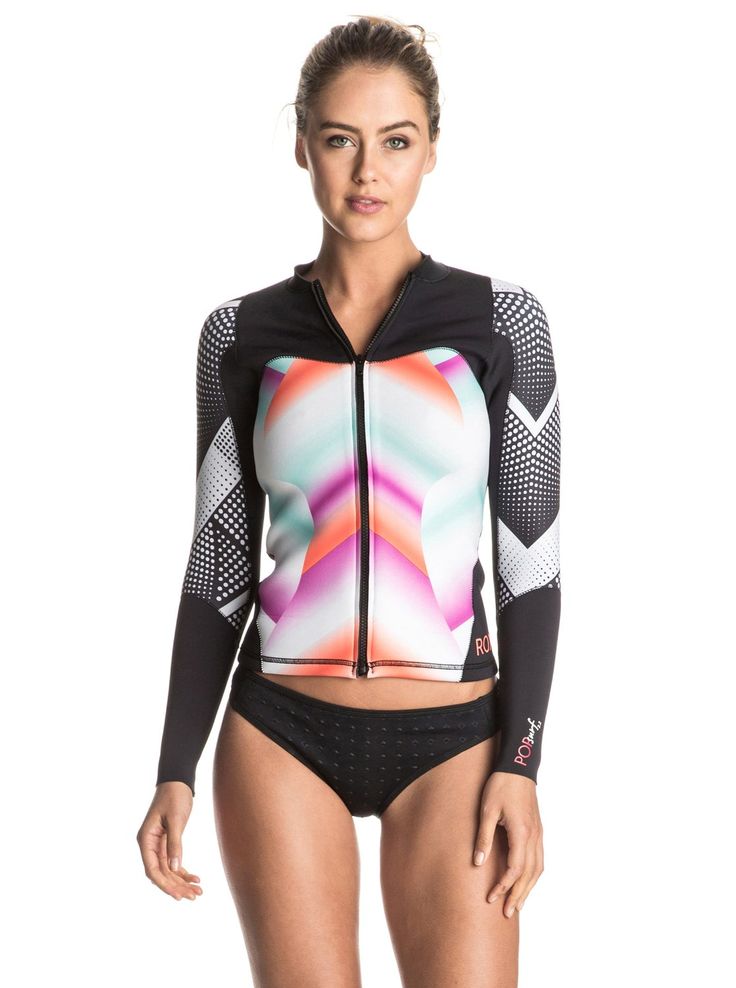 Roxy Pop Surf 2mm Front Zip Long Sleeve Jacket