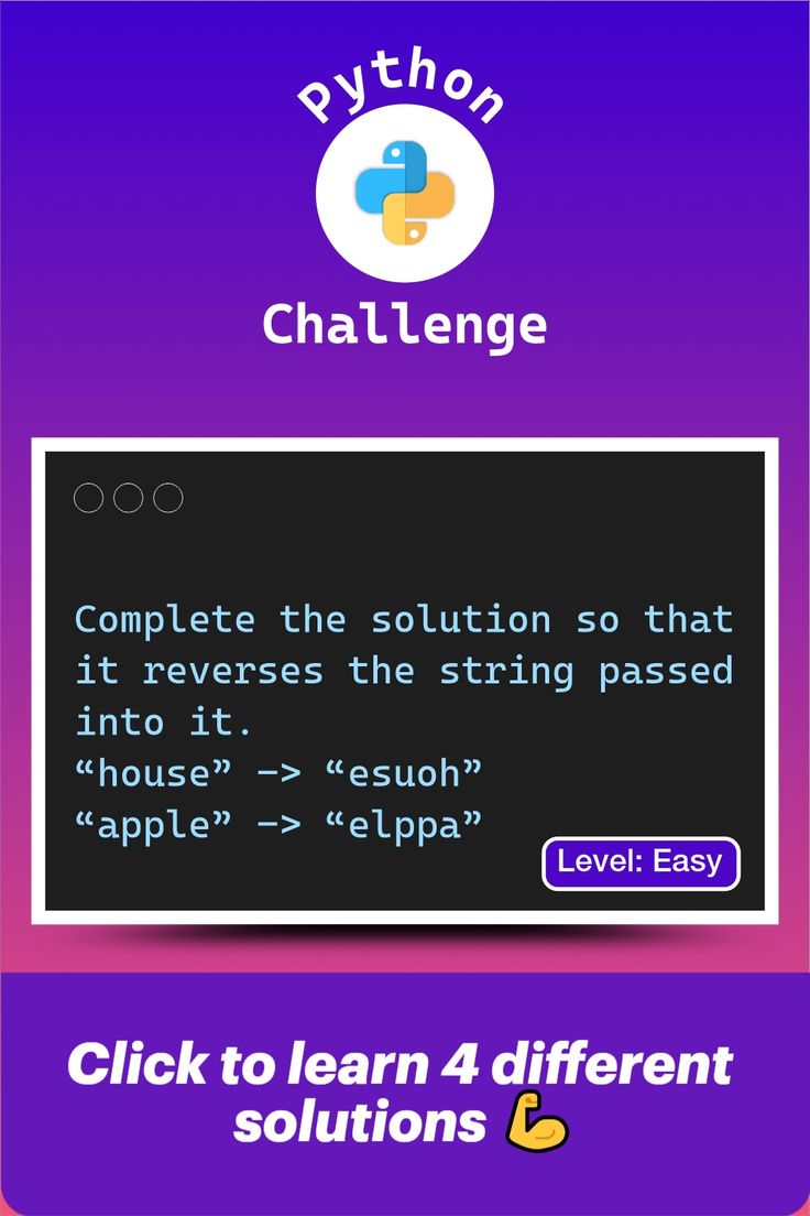Python Challenge Reverse String Exercise