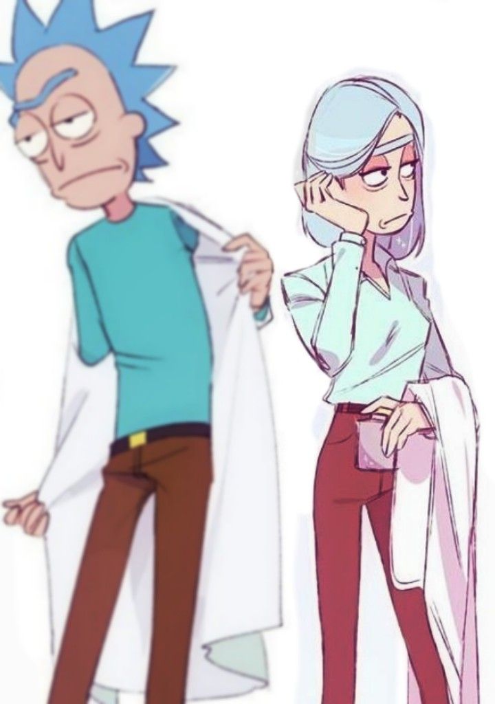 Rick Sanchez And Rita Sanchez Gender Bend Fanart Rick And Morty Rita And Morticia ตัวละคร