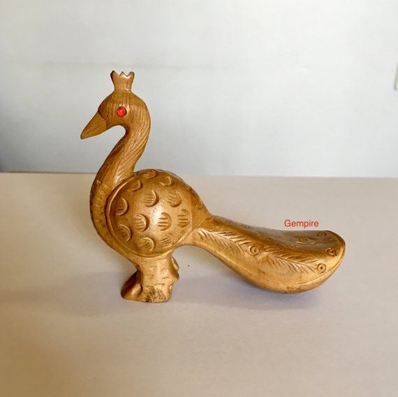 Wood Peacock Statue 3 Wooden Peacock Sculpture Home Etsy Bird Decor Statue Sculpture