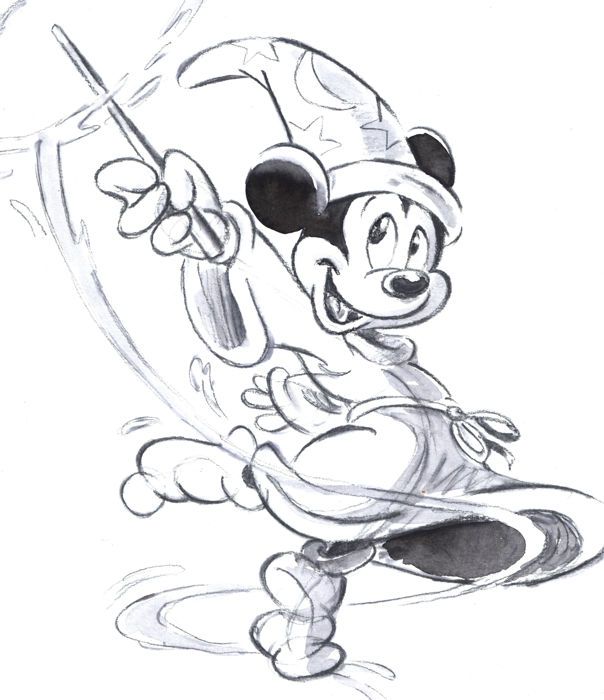 Fernandez Tony Original Drawing 5 Mickey Mouse The Sorcerers Apprentice Wb