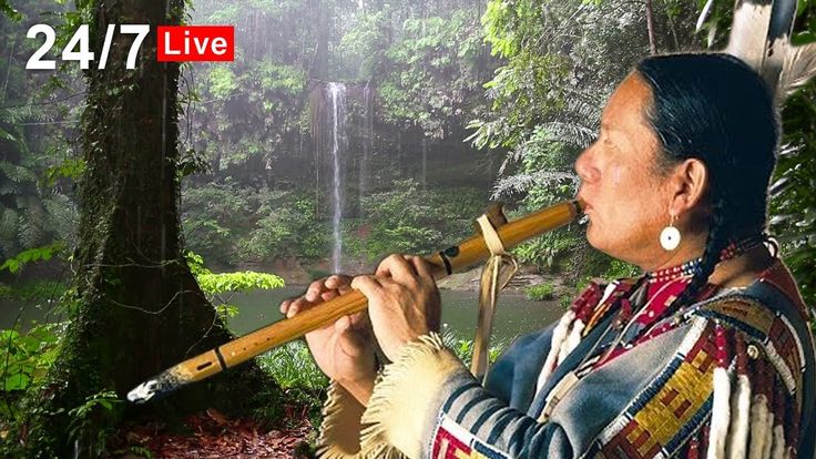 Native American Flute Music And Rain Live Relaxing Sleep Meditation