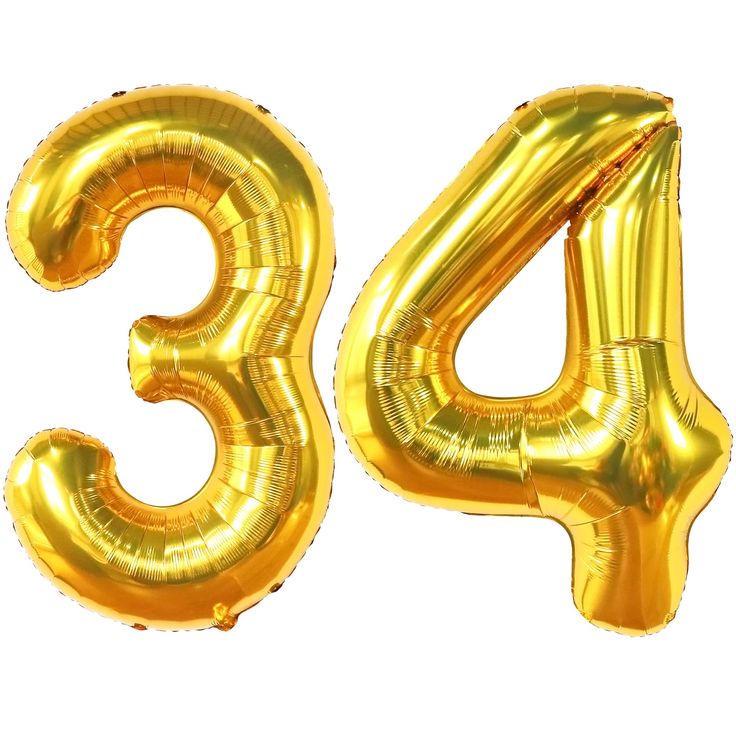 KatchOn, Gold Number 34 Balloons - Giant, 40 Inch | Gold 34 Number ... KatchOn, Gold Number 34 Balloons - Giant, 40 Inch | Gold 34 Number ...